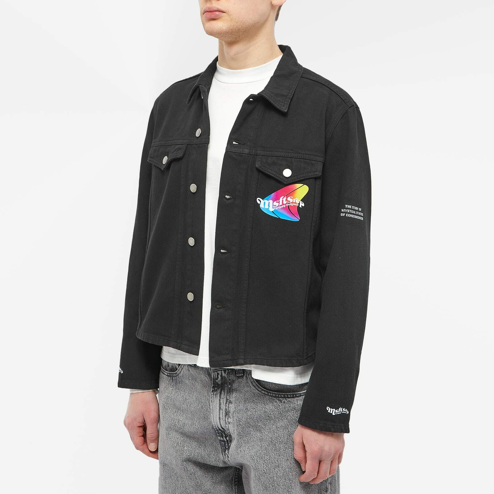 MSFTSrep Men's Trippy Summer Denim Jacket in Black MSFTSrep