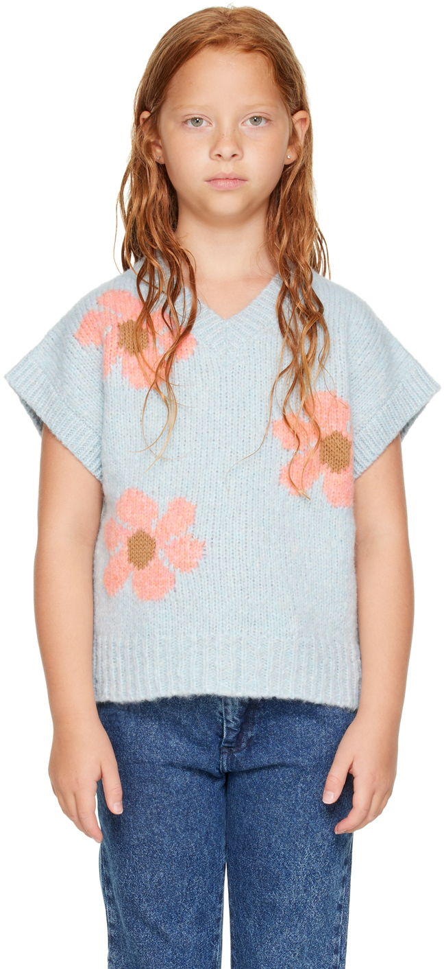 Wynken Kids Blue Fun Flower Vest Wynken