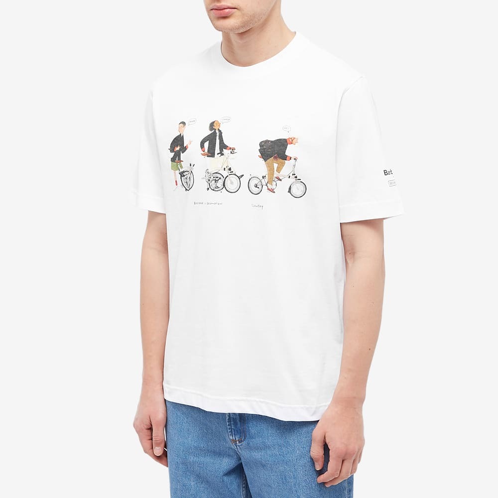 Barbour x Brompton Slowboy Steady T-Shirt in White Barbour