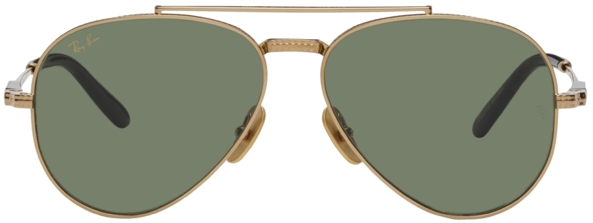 Ray-Ban Gold Aviator Titanium Sunglasses Ray Ban