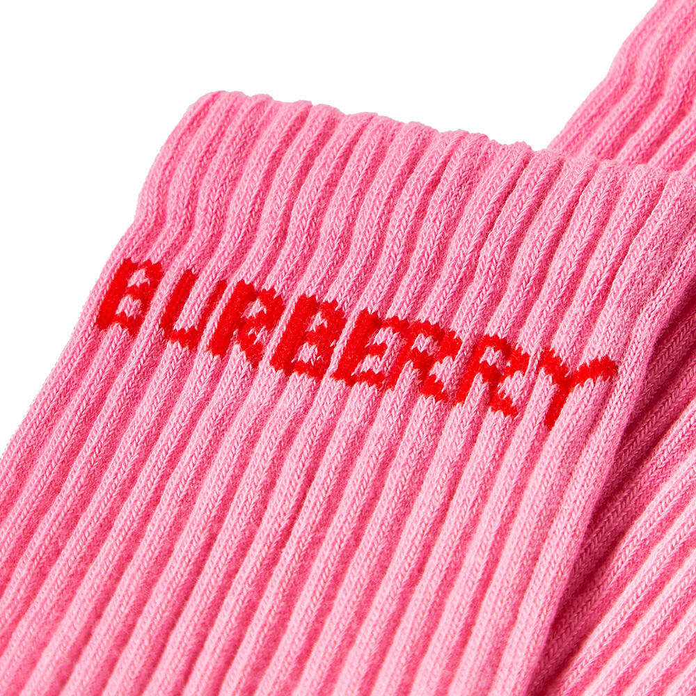 Burberry Women's Logo Sock in Bubblegum Pink Burberry
