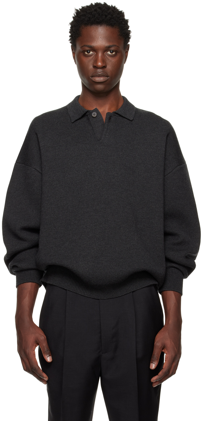 Fear of God Black Button Placket Polo Fear Of God