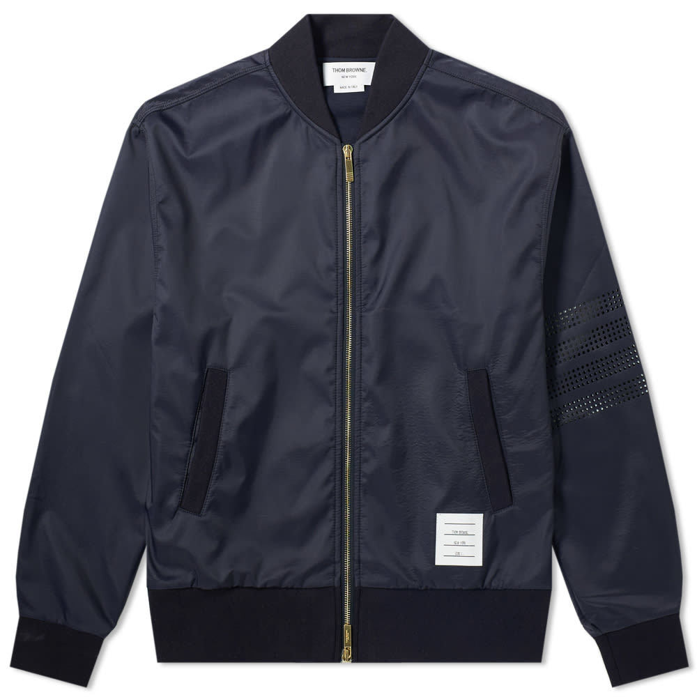 Thom Browne 4 Bar Ripstop Jersey Bomber Jacket Thom Browne