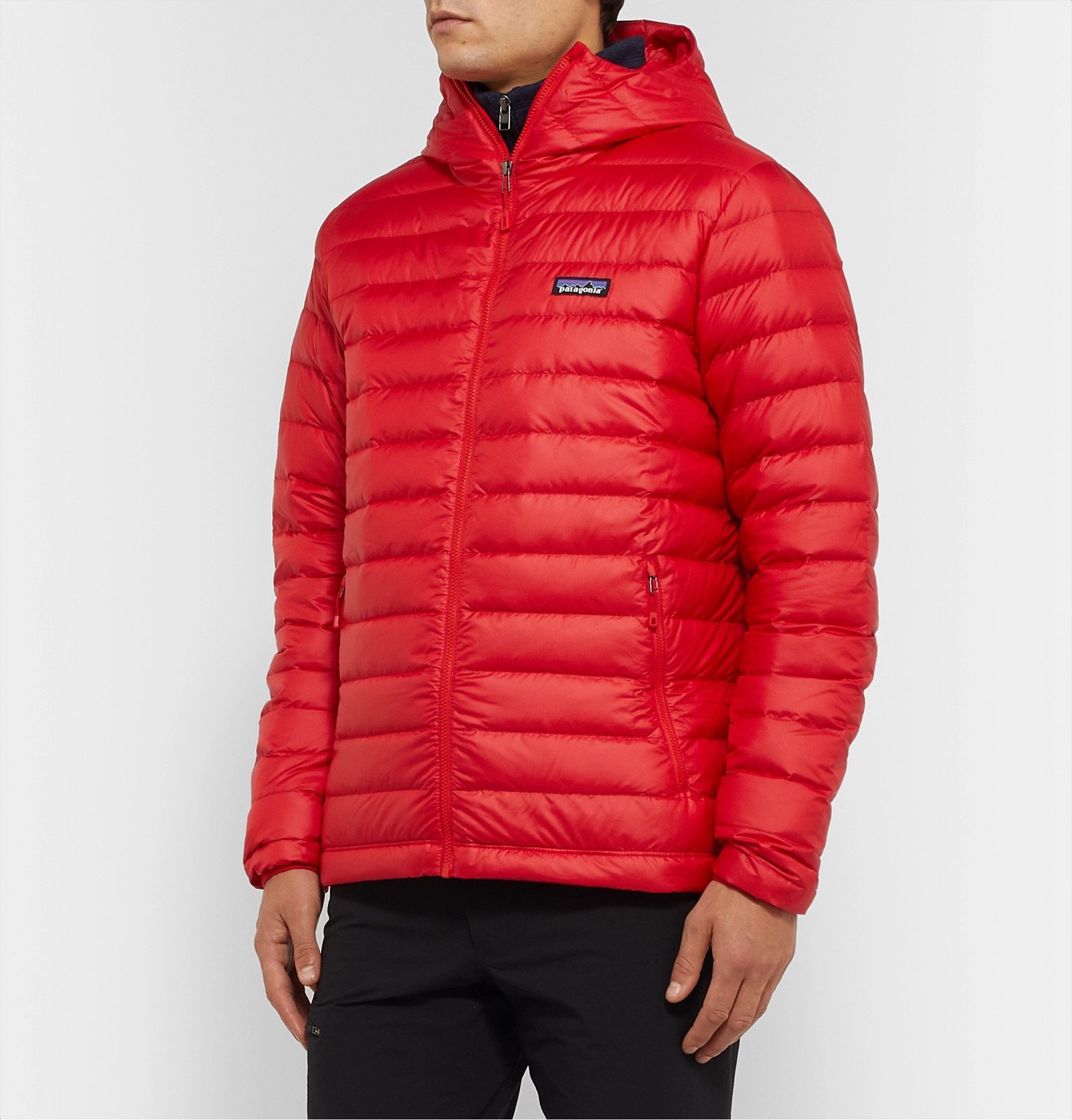 Patagonia - Quilted DWR-Coated Ripstop Hooded Down Jacket - Red Patagonia