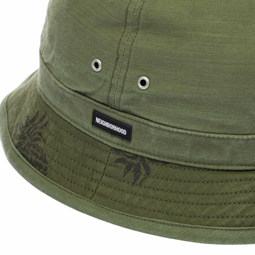 Neighborhood Mixed Panel Bucket Hat in Olive Drab Neighborhood