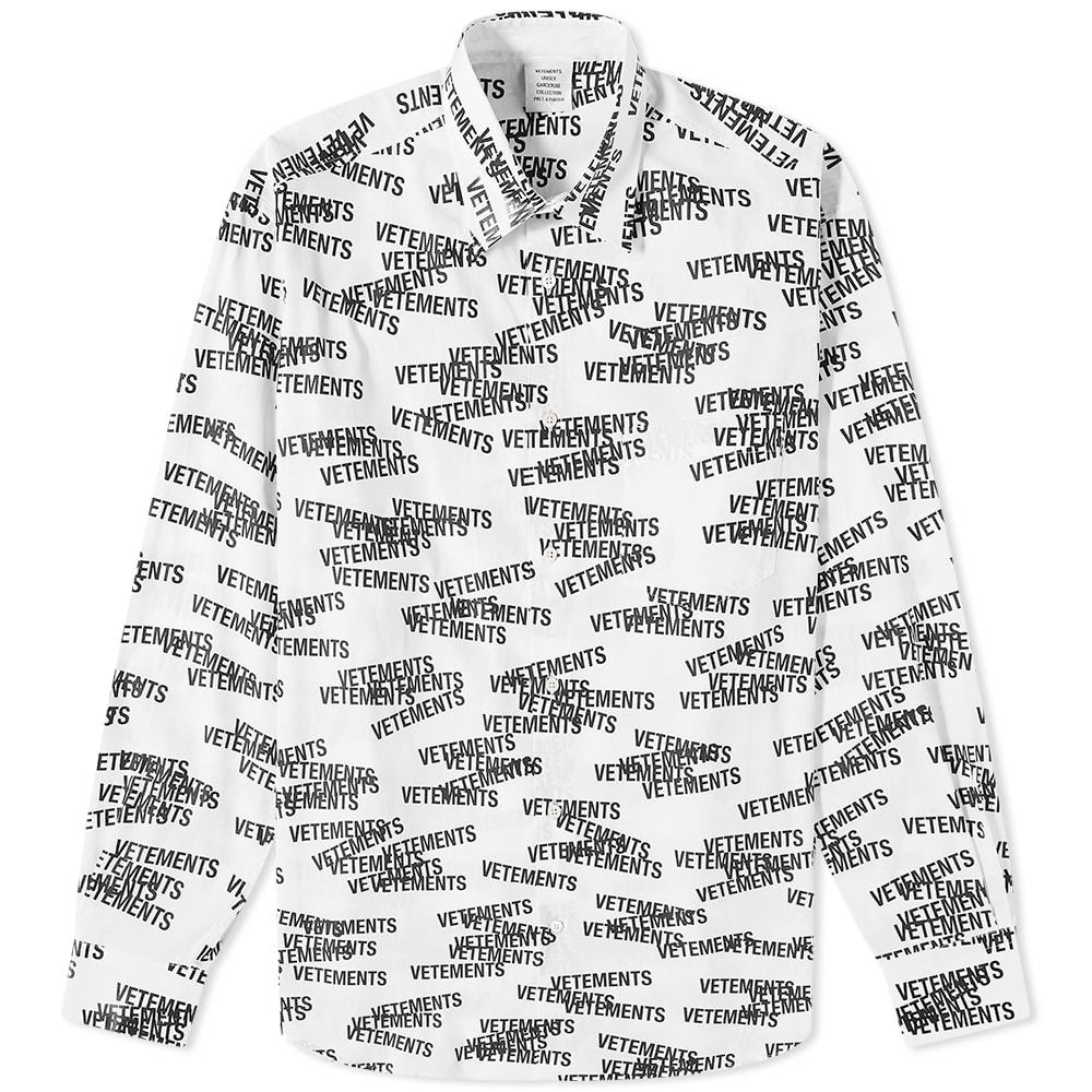 VETEMENTS Stamped Logo Shirt Vetements