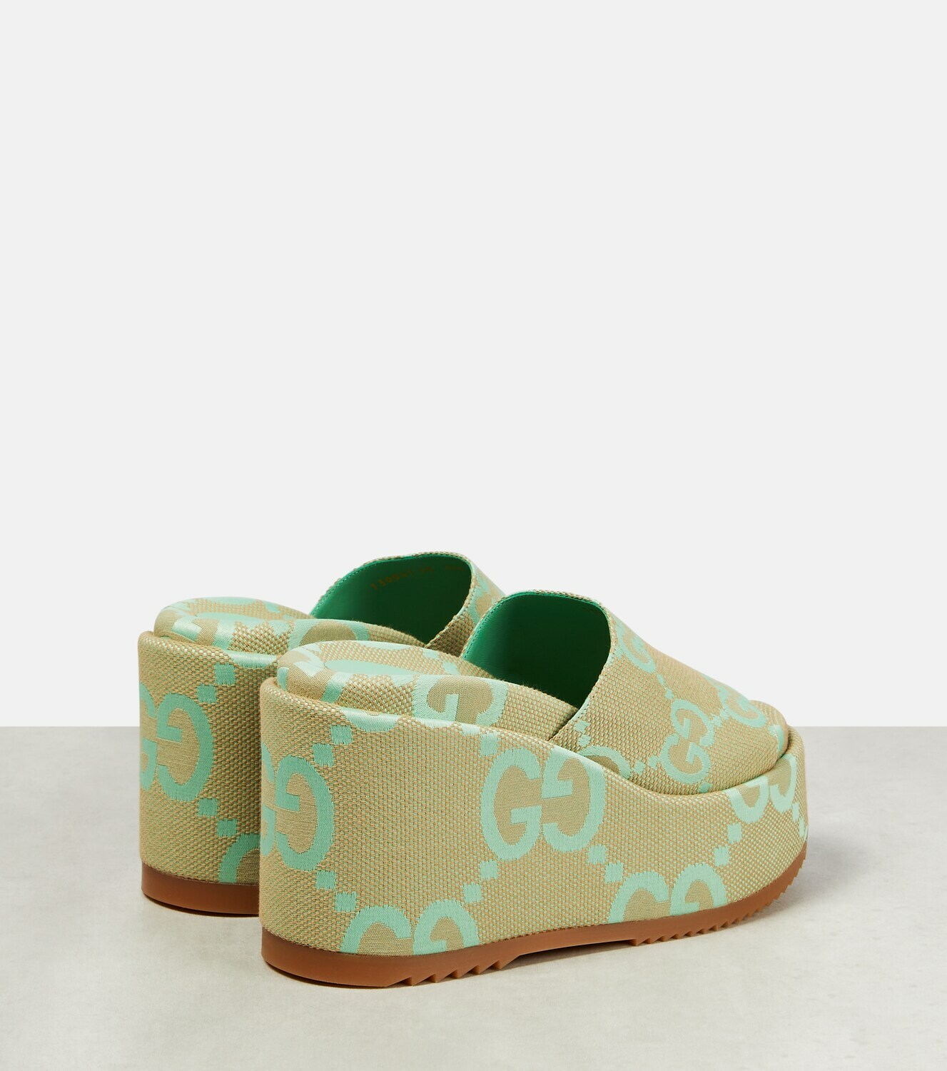 Gucci - Angelina canvas platform sandals Gucci