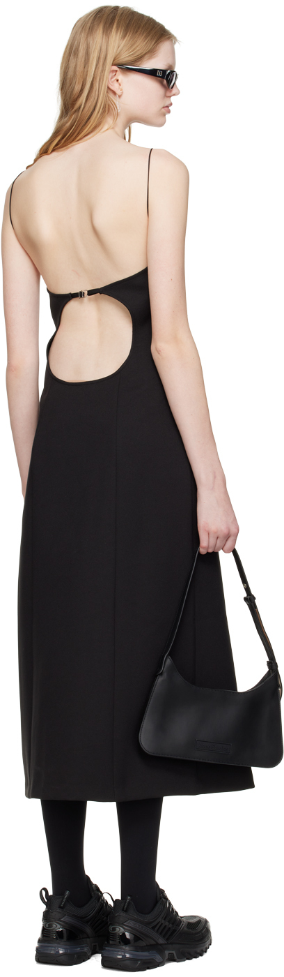 Sandy Liang Black Georgica Midi Dress Sandy Liang
