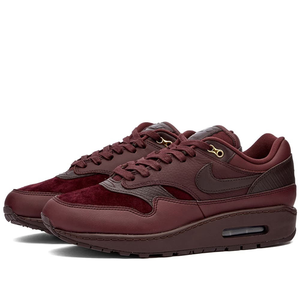 Nike Women's Air Max 1 '87 W Sneakers in Burgundy Crush/Brown Basalt Nike