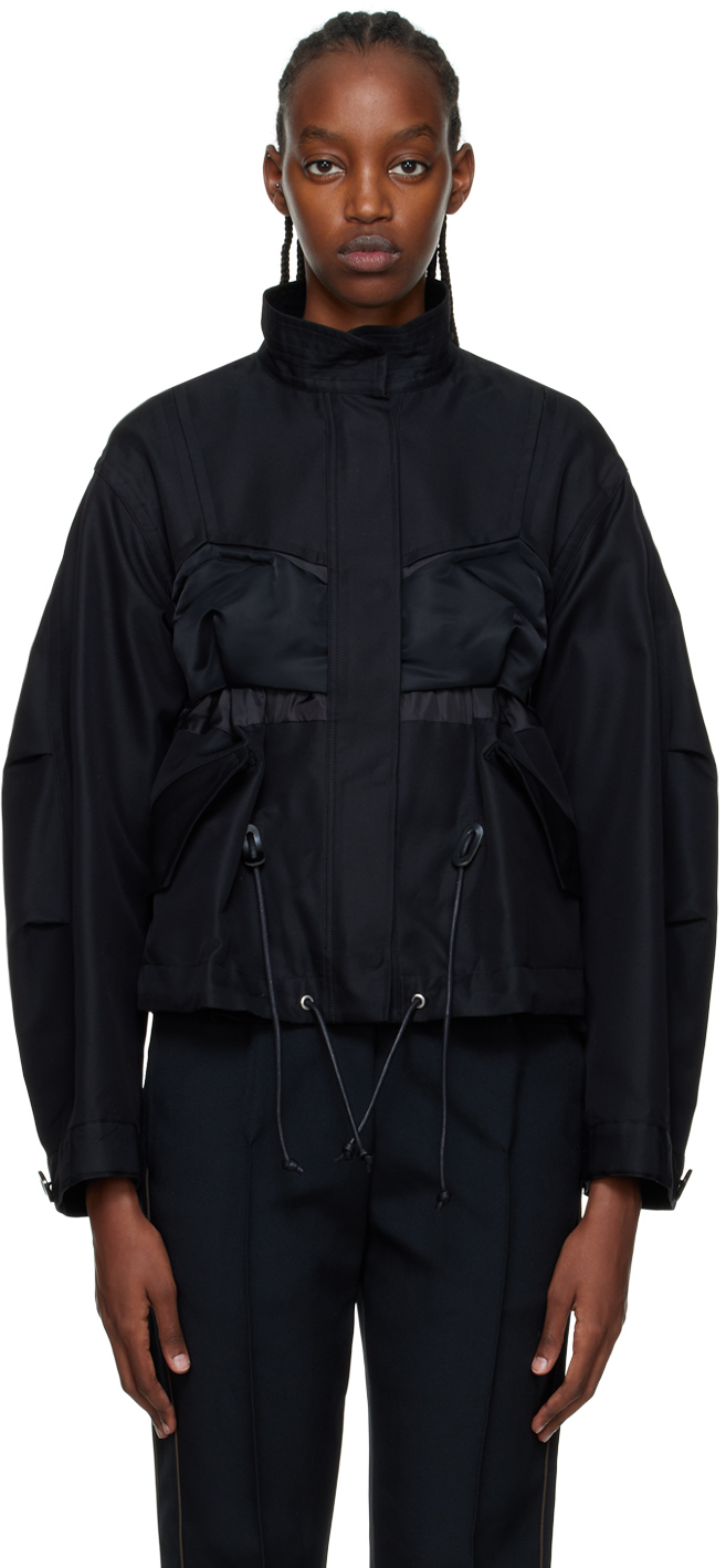 sacai Black Paneled Jacket Sacai