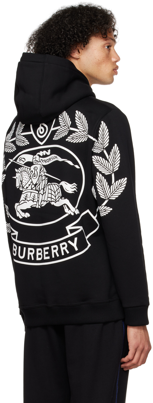 Burberry Black Equestrian Knight Hoodie Burberry