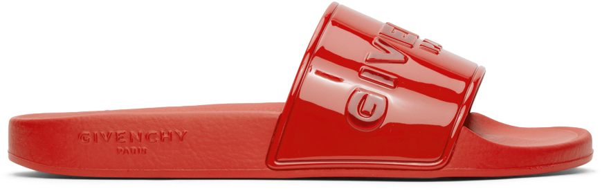Givenchy Red Logo Slides Givenchy