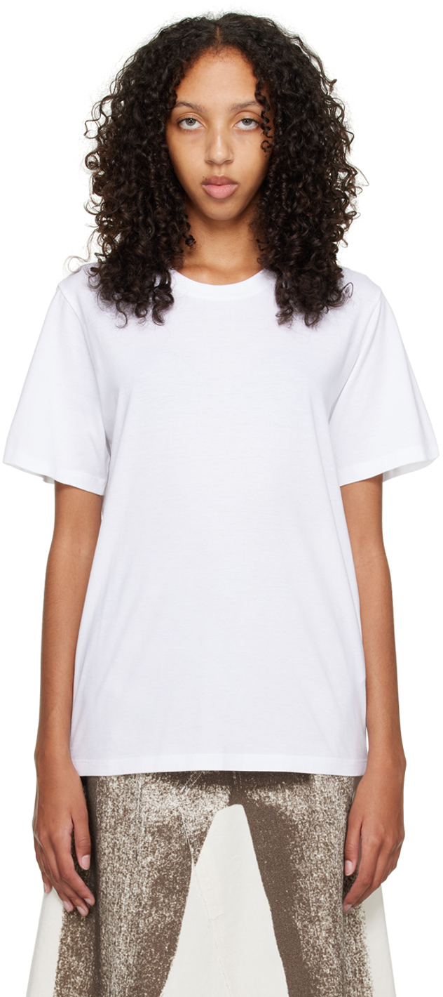 MM6 Maison Margiela White Ouroboros T-Shirt MM6 Maison Margiela