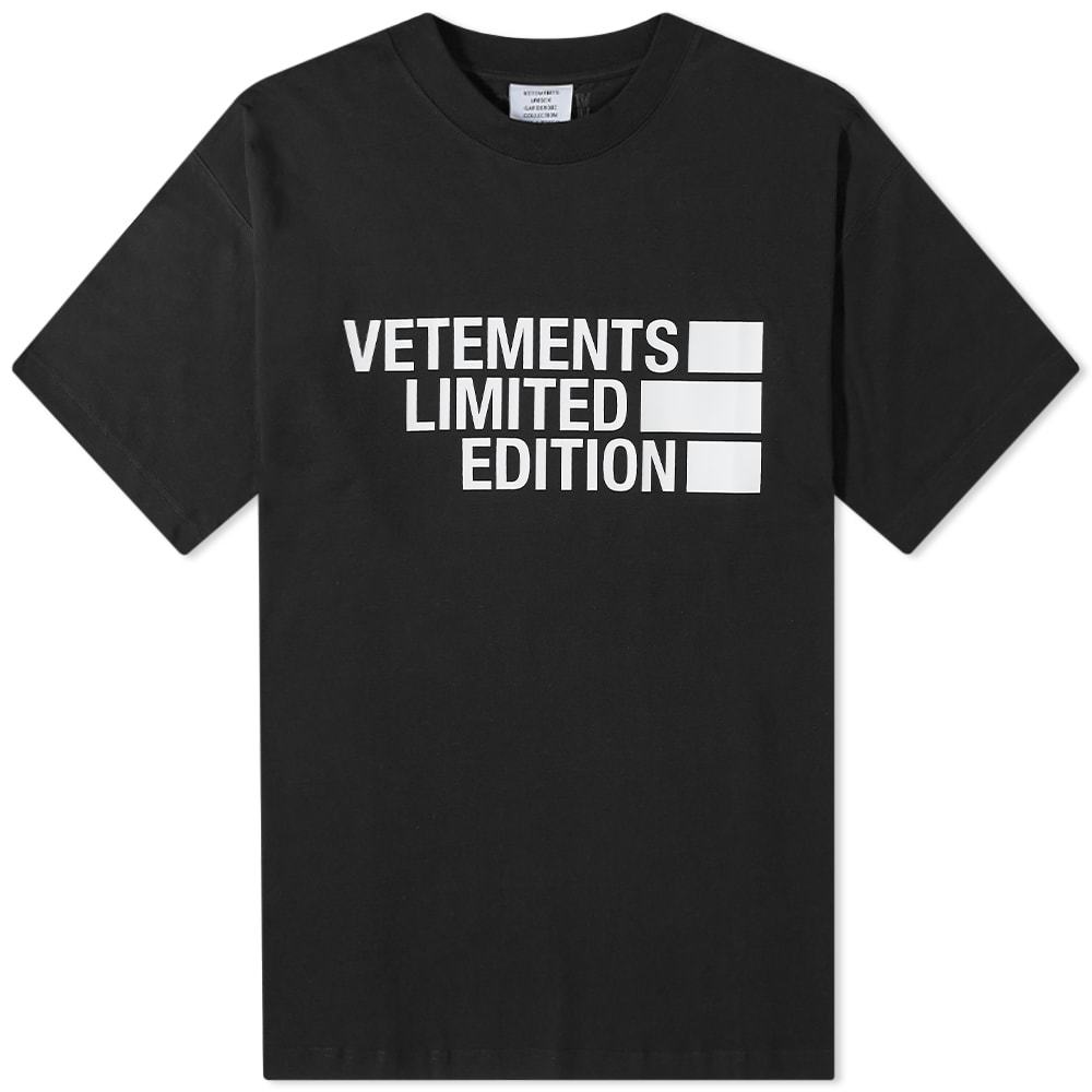 VETEMENTS Big Logo Limited Edition Tee Vetements