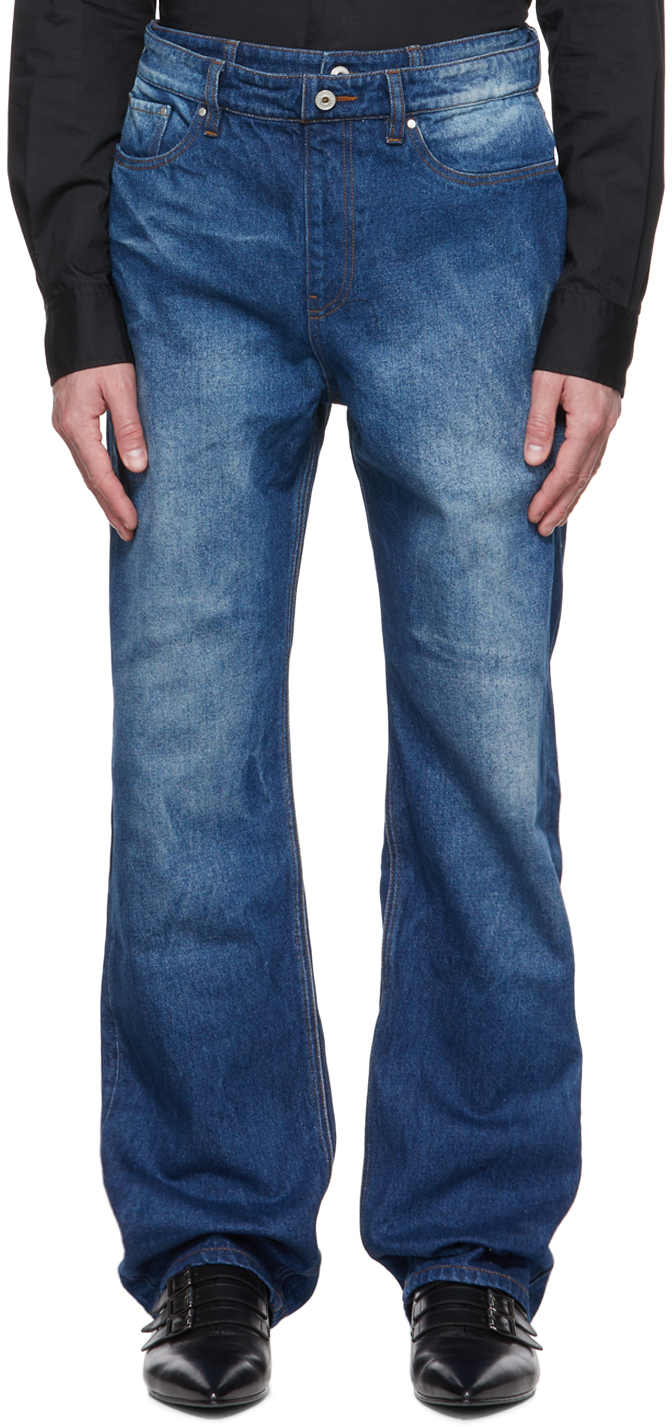 Y/Project Navy Lazy Jeans Y/Project