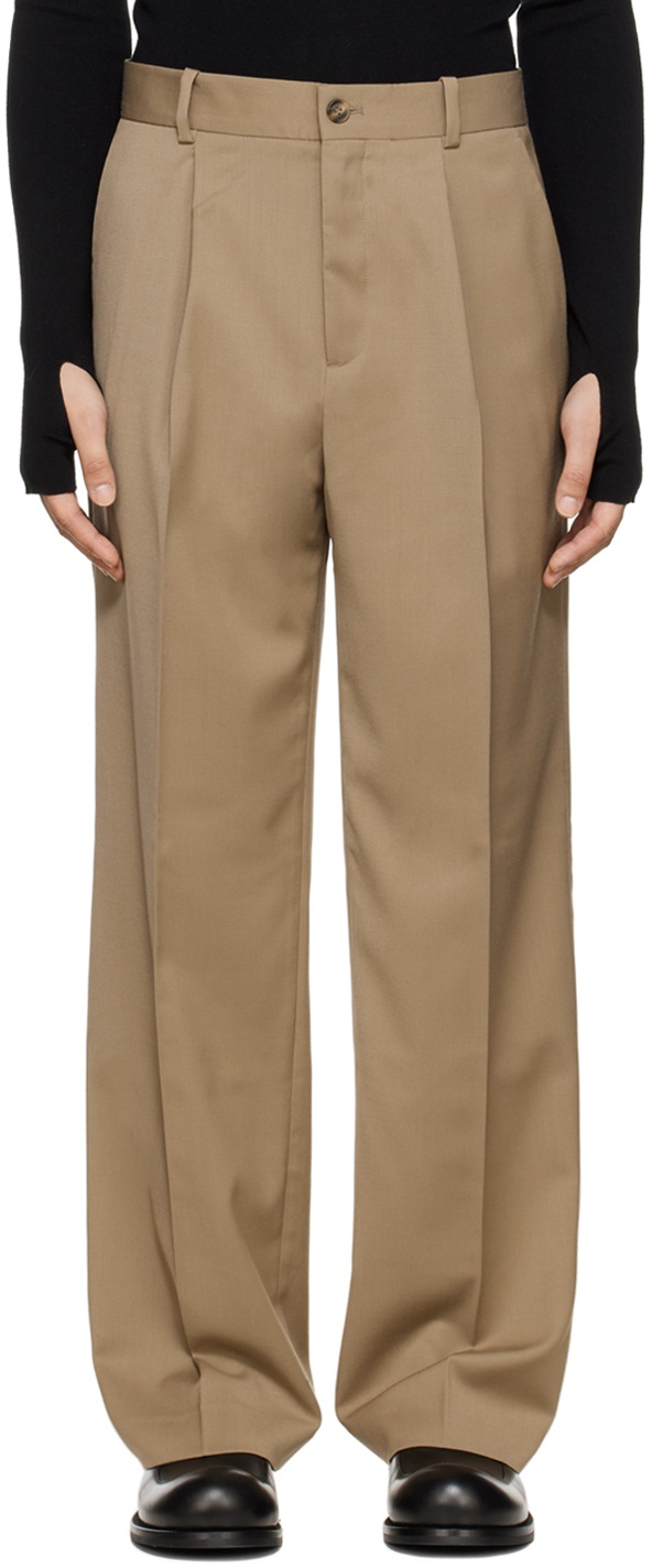 Han Kjobenhavn Taupe Boxy Suit Trousers Han Kjobenhavn