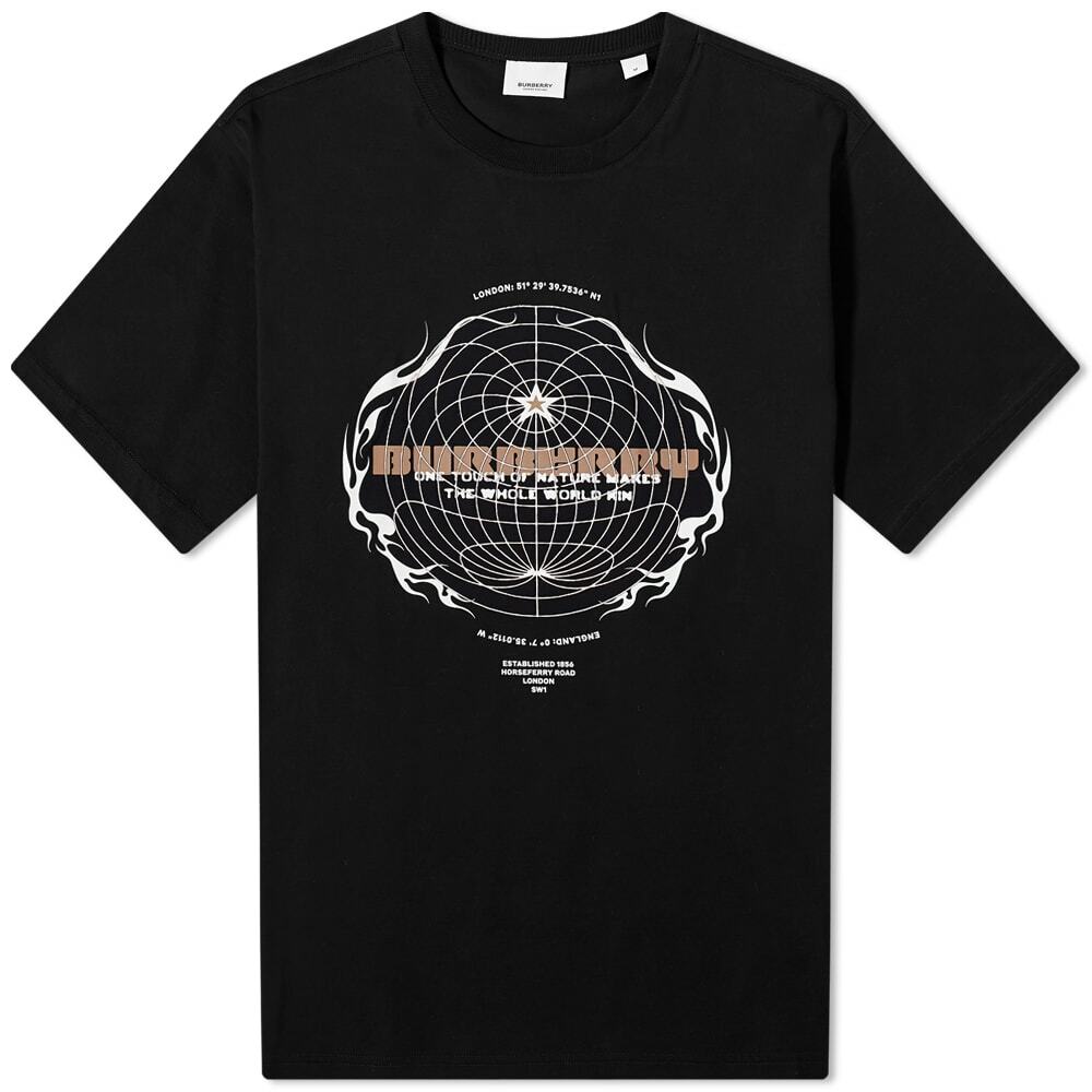 Burberry Men's Totnes Globe Logo T-Shirt in Black Burberry