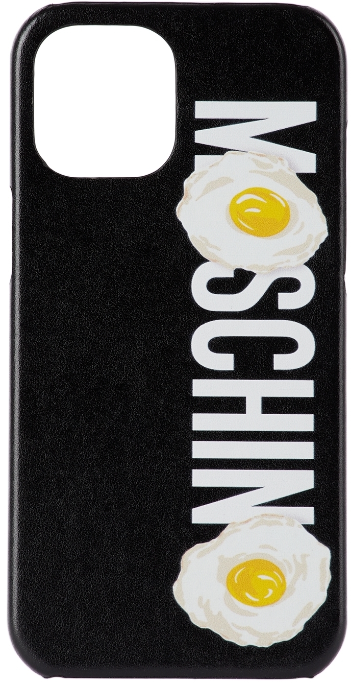 Moschino Black Logo Egg iPhone 12 Pro Max Case Moschino