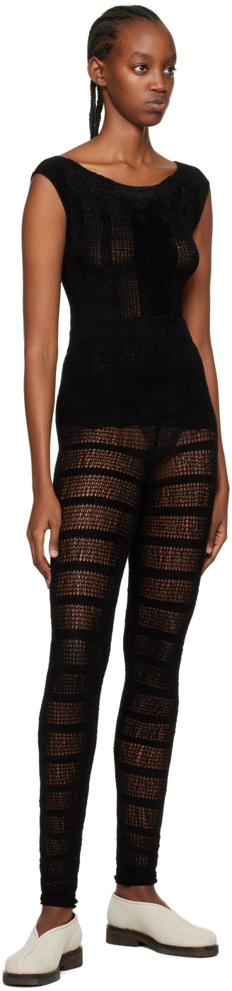 VITELLI Black Semi Sheer Leggings Vitelli