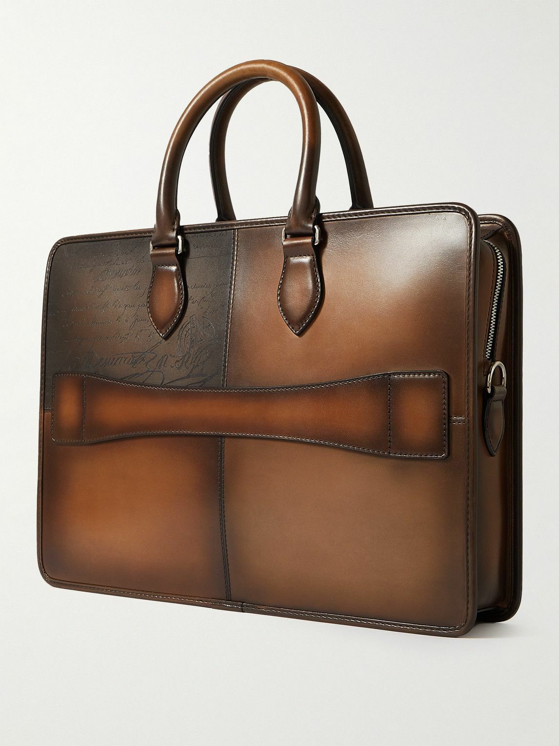 Berluti - Jour Scritto Panelled Venezia Leather Briefcase Berluti
