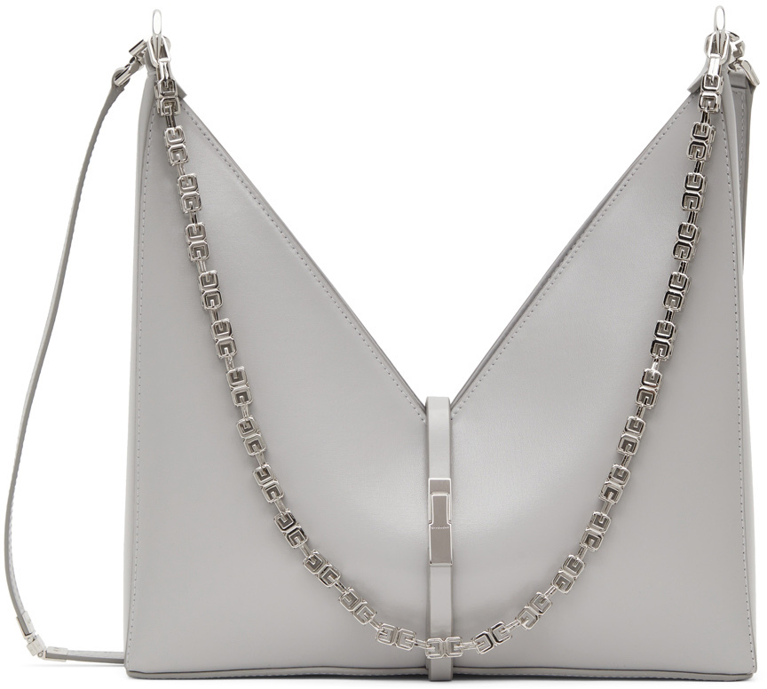 Givenchy Grey Mini Cut Out Chain Bag Givenchy
