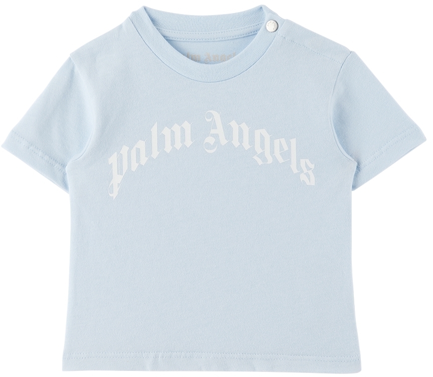 Palm Angels Baby Blue Cotton T-Shirt Palm Angels