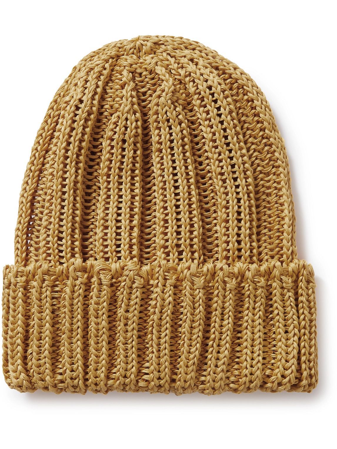 Beams Plus - Ribbed Cotton Beanie - Yellow Beams Plus