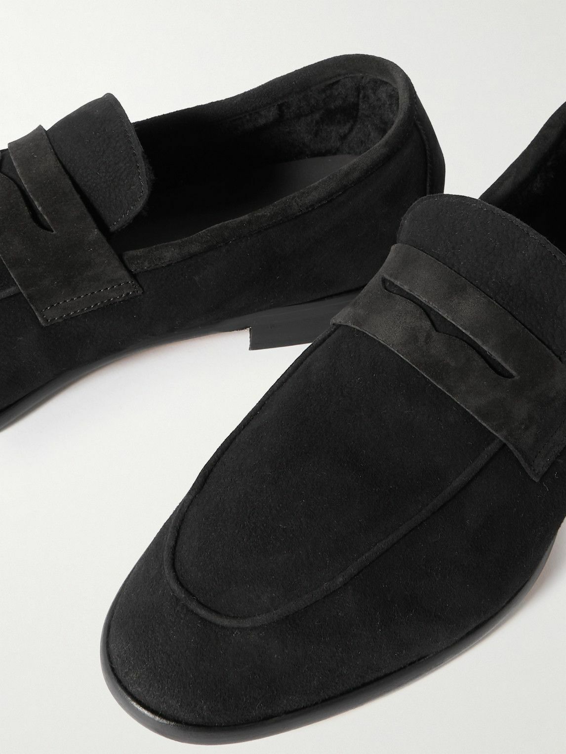 Paul Smith - Livino Shearling-Lined Suede Loafers - Black Paul Smith