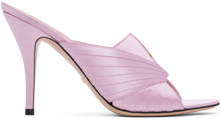 Gucci Pink Slide Heeled Sandals Gucci