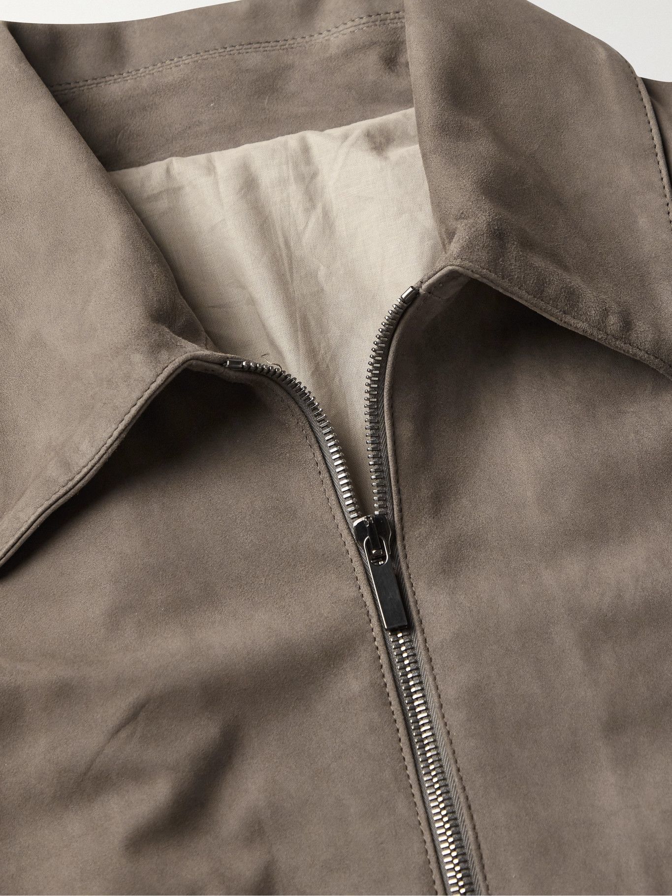 Stòffa - Suede Flight Jacket - Brown STÒFFA