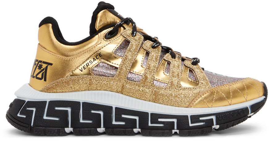 Versace Gold Trigreca Sneakers Versace