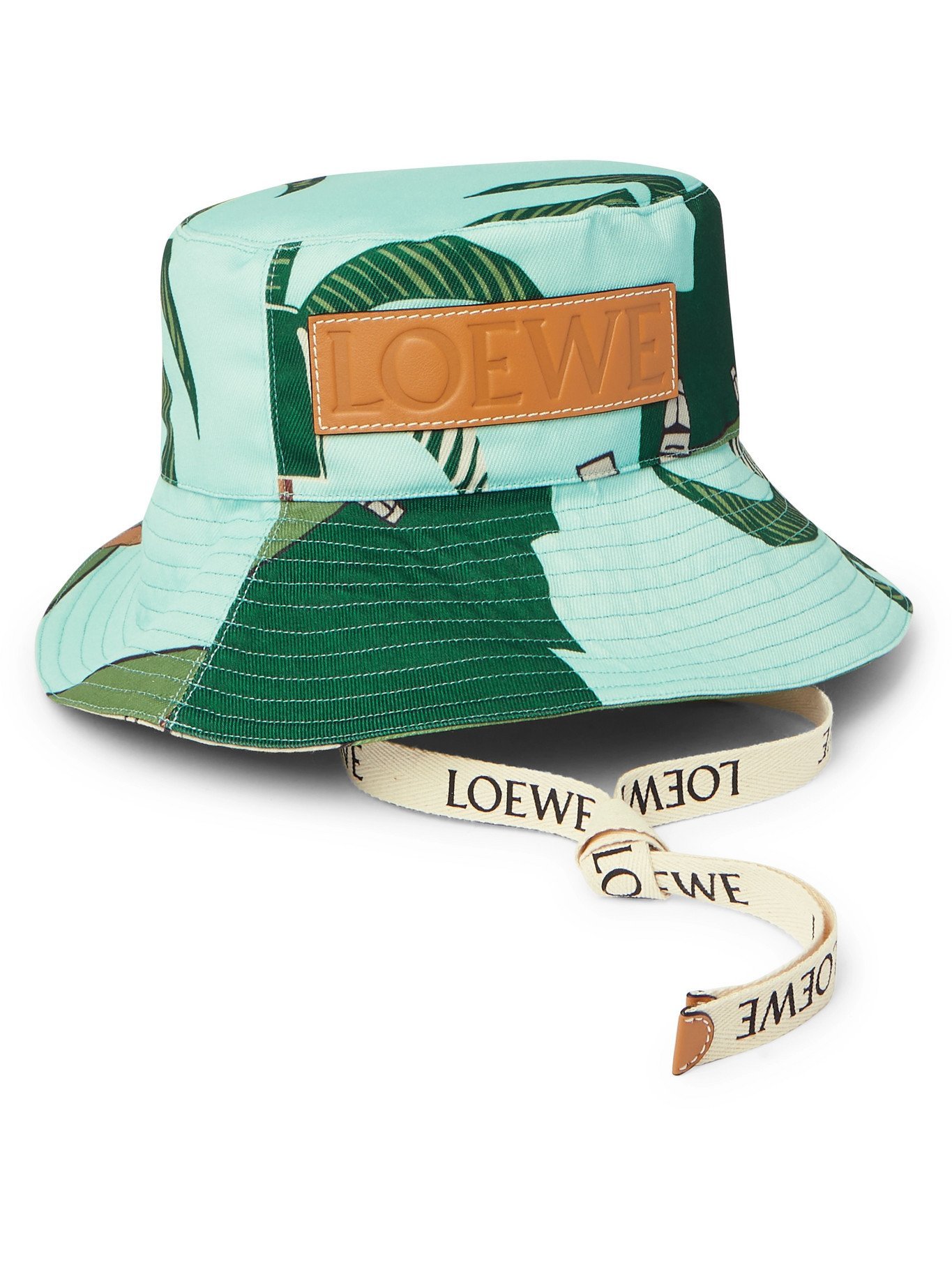 LOEWE - Ken Price Leather-Trimmed Printed Cotton-Canvas Bucket Hat ...