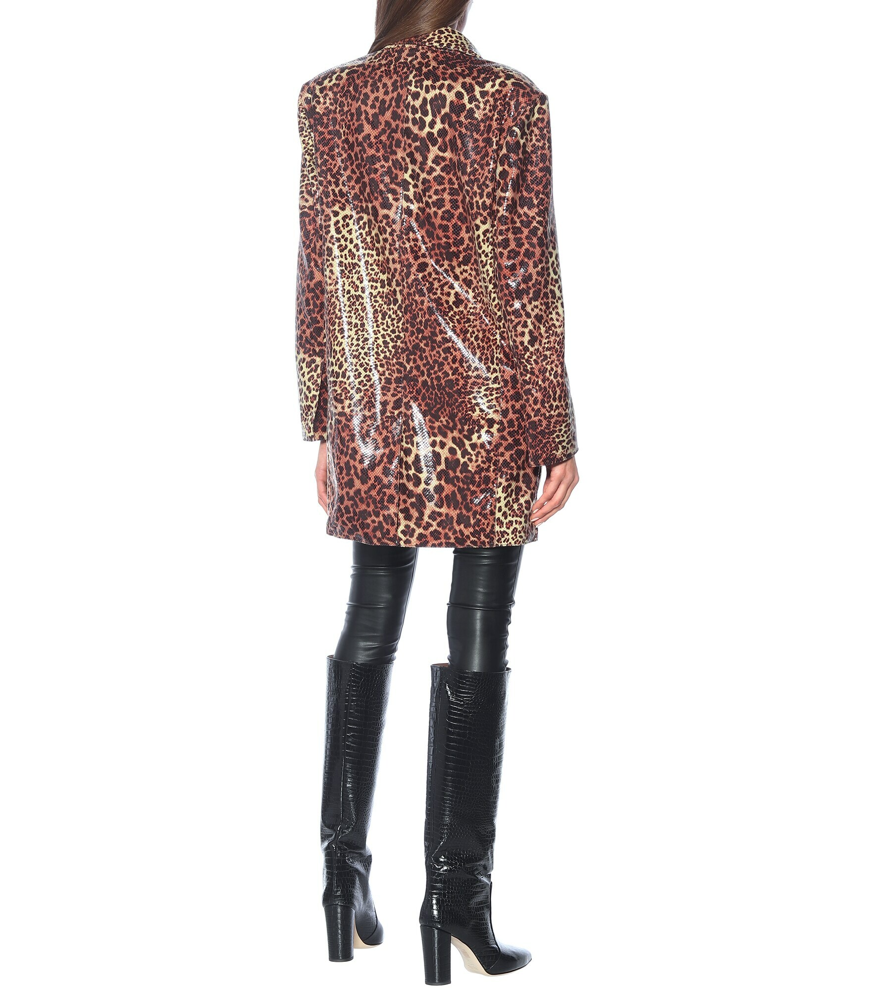 Stand Studio - Juniper leopard-print faux leather blazer Stand Studio