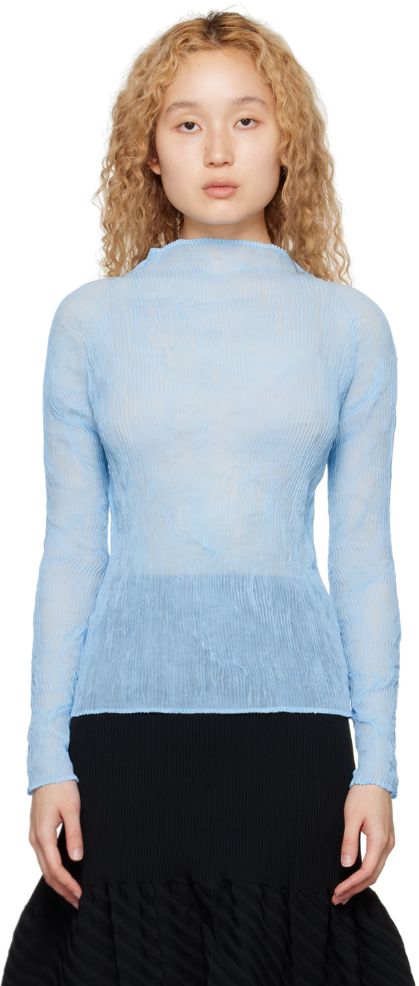 Issey Miyake Blue Twist 1 Turtleneck Issey Miyake Men