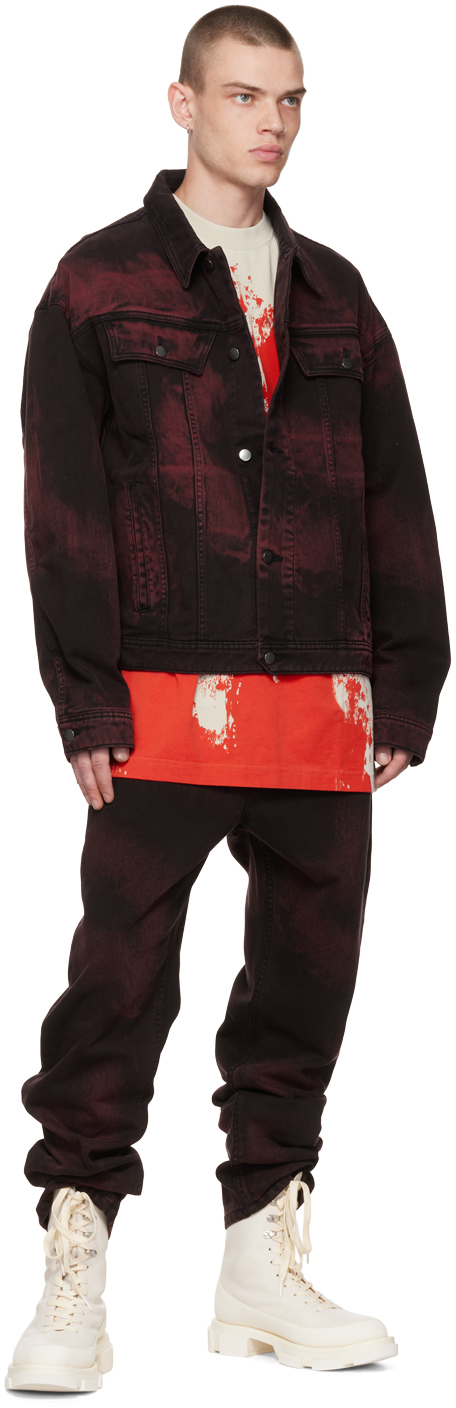 A-COLD-WALL* Black & Red Button Up Denim Jacket A-Cold-Wall*