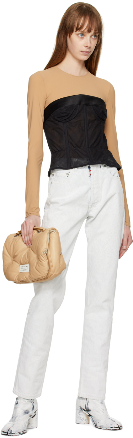 Maison Margiela Black Semi-Sheer Corset Maison Margiela