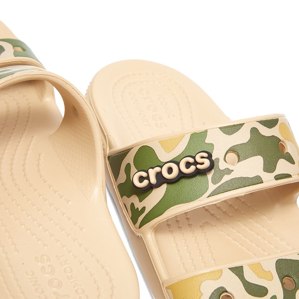 Crocs Classic Croc Printed Camo Sandal in Chai/Tan Crocs