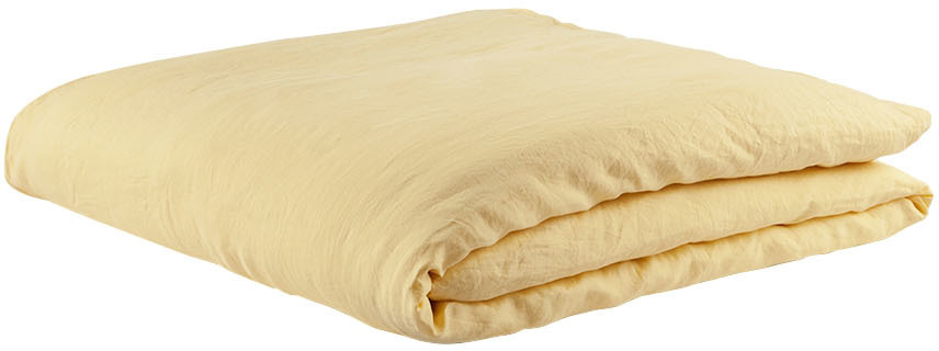 Tekla Yellow Linen Duvet Cover, King Tekla Fabrics