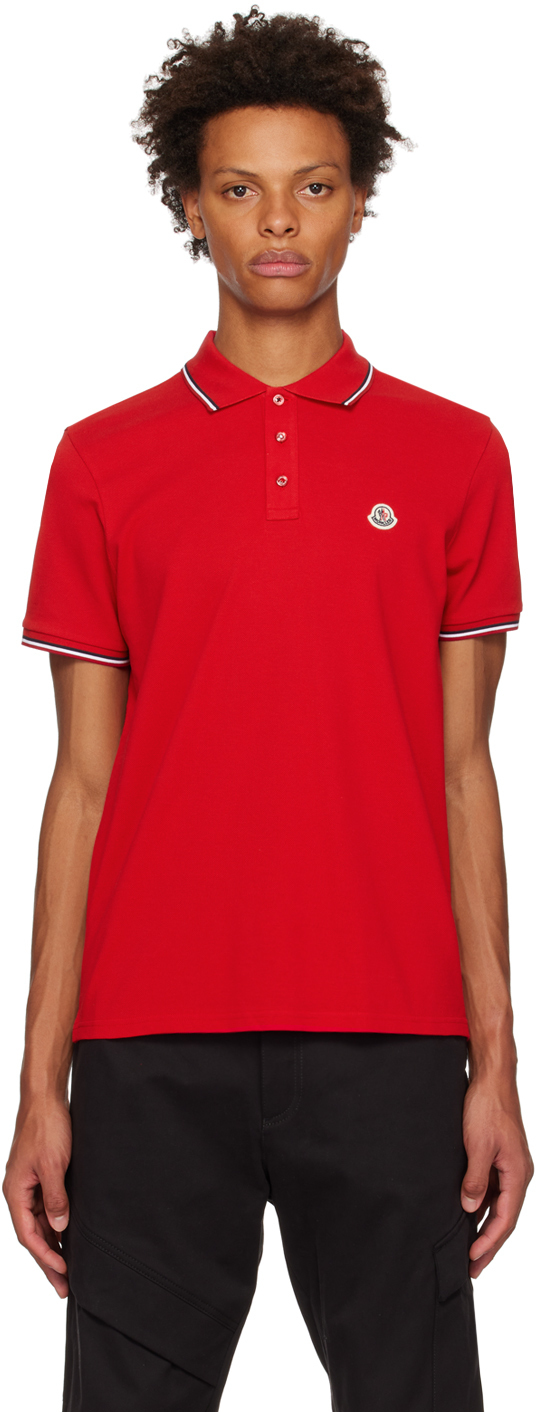 Moncler Red Stripe Polo Moncler