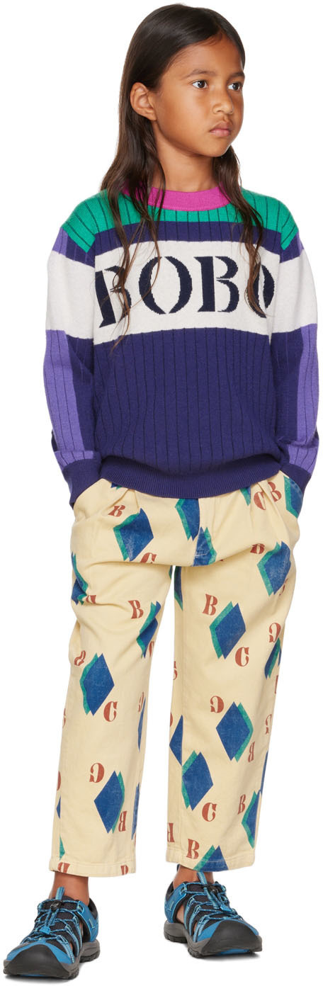 Bobo Choses Kids Navy Color Block Sweater Bobo Choses