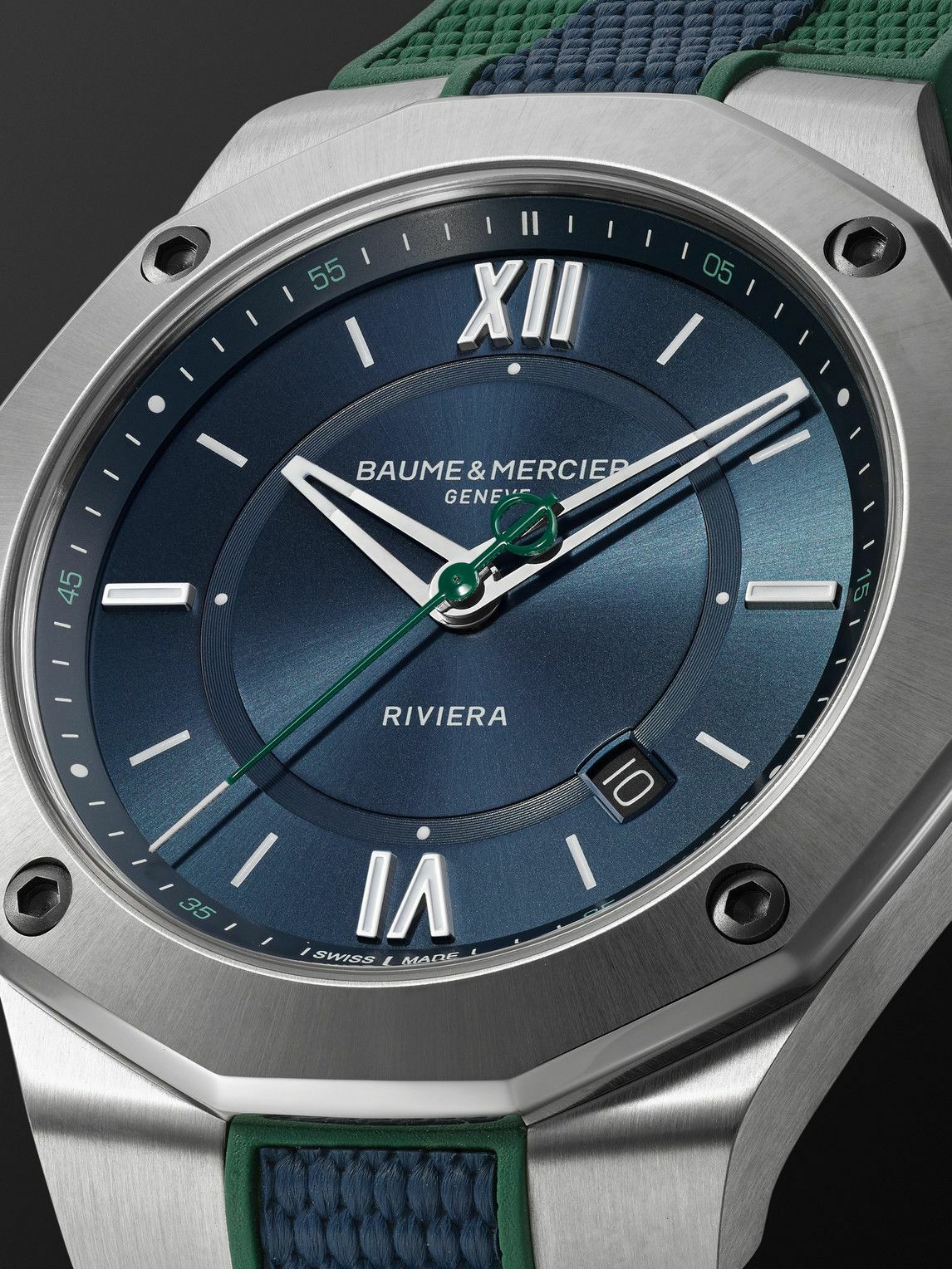 Baume & Mercier - Riviera Date Automatic 42mm Stainless Steel and ...
