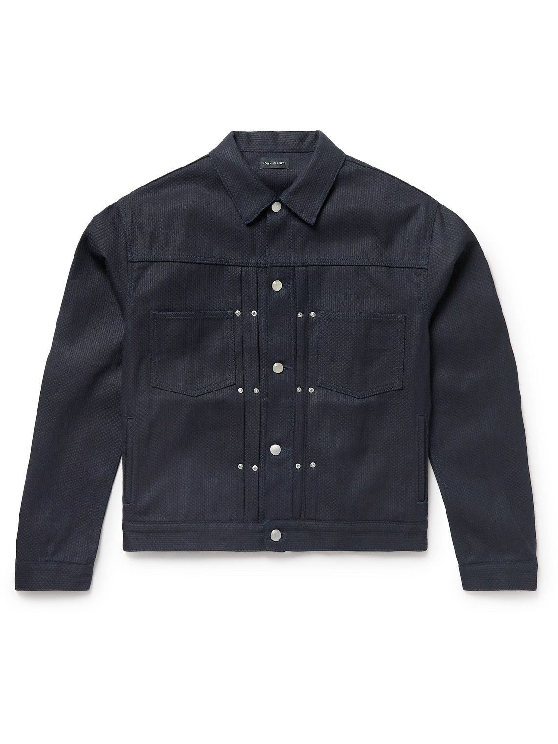 John Elliott - Thumper Type 2 Pleated Textured-Denim Jacket - Black ...