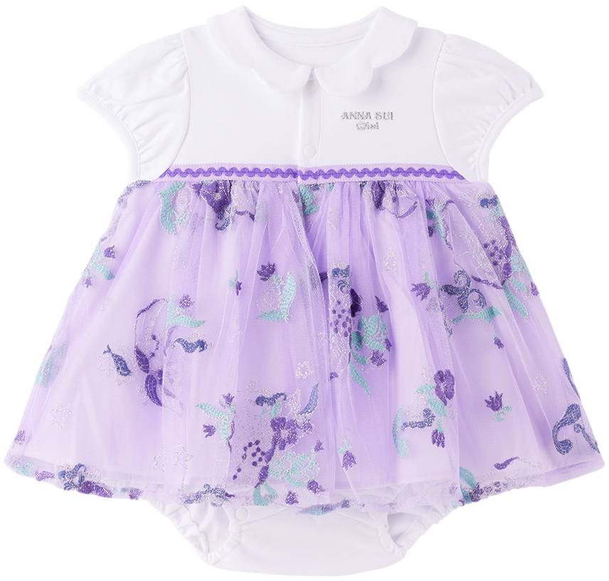 ANNA SUI MINI SSENSE Exclusive Baby Purple & White Mermaid Dress