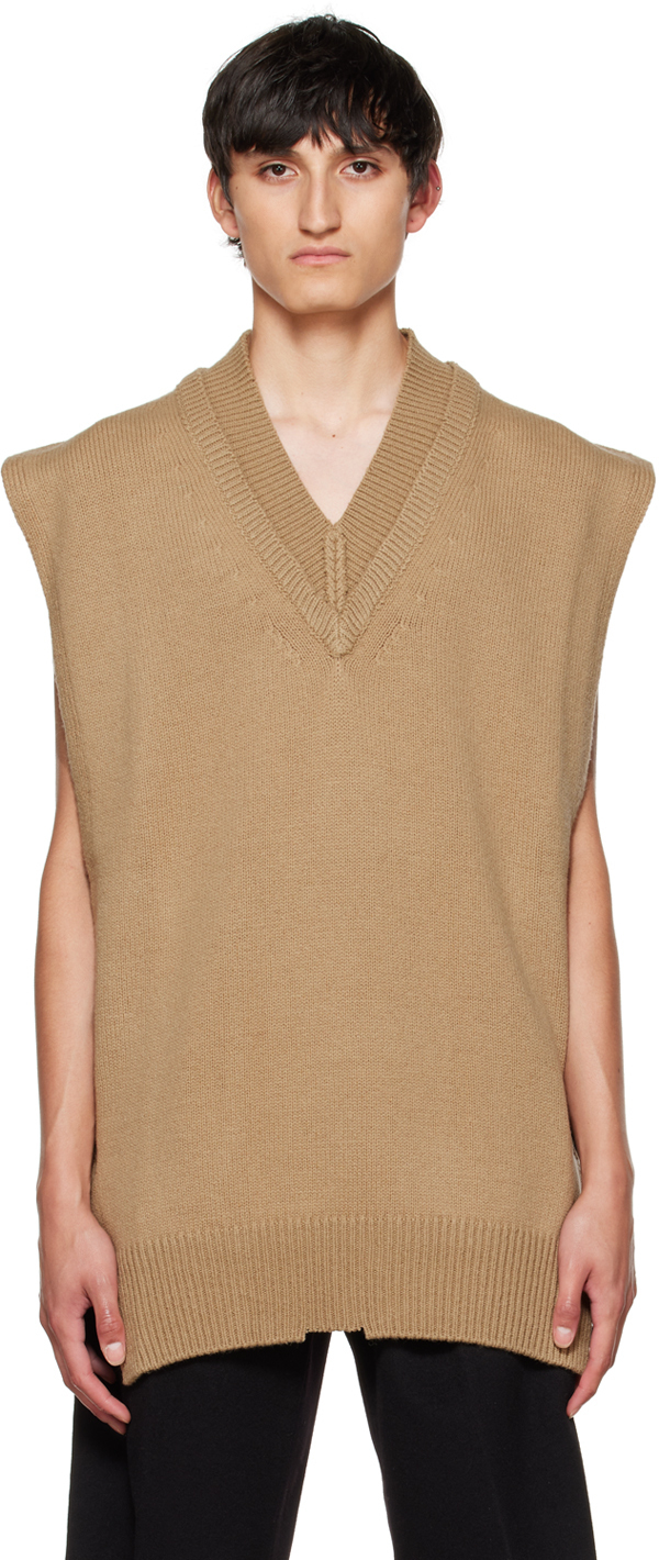 Maison Margiela Beige Layered Vest Maison Margiela