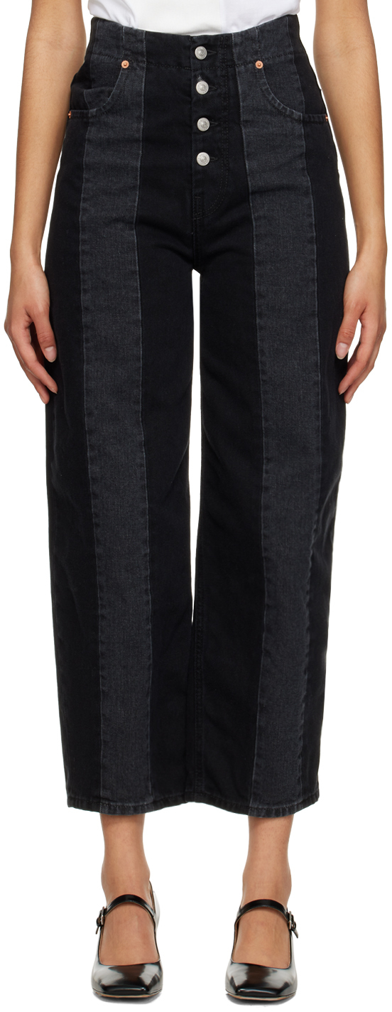MM6 Maison Margiela Black Cropped Jeans MM6 Maison Margiela