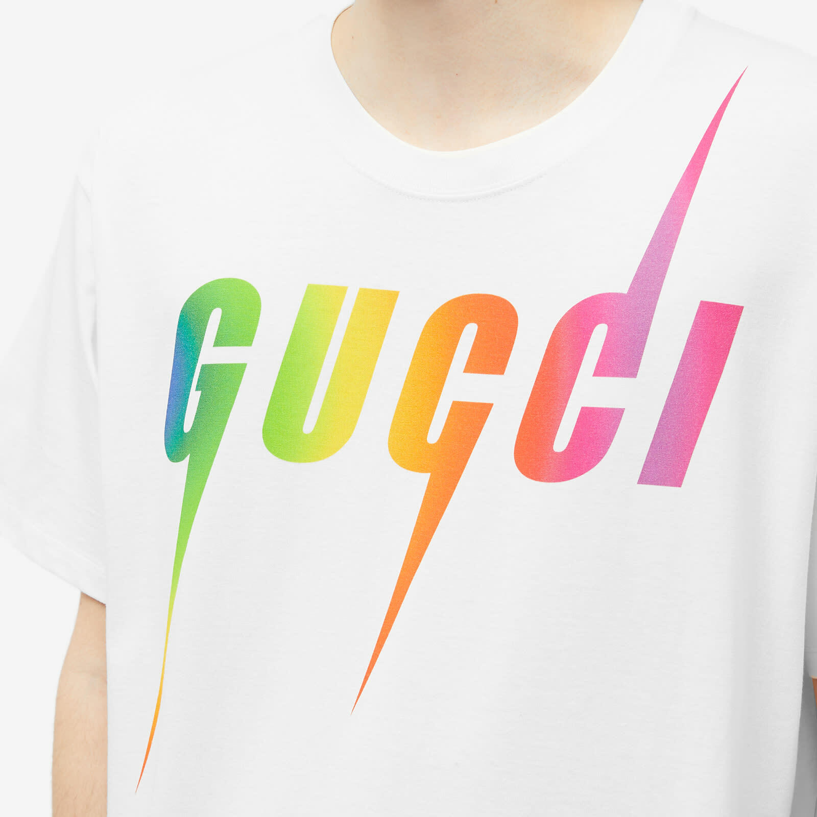 Gucci Men's Rainbow Blade T-Shirt in Sunlight Gucci