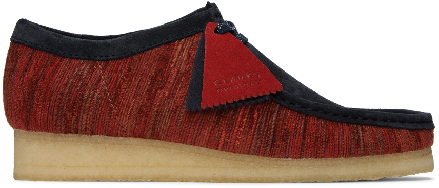 Clarks Originals Red & Navy Wallabee Derbys Clarks Originals