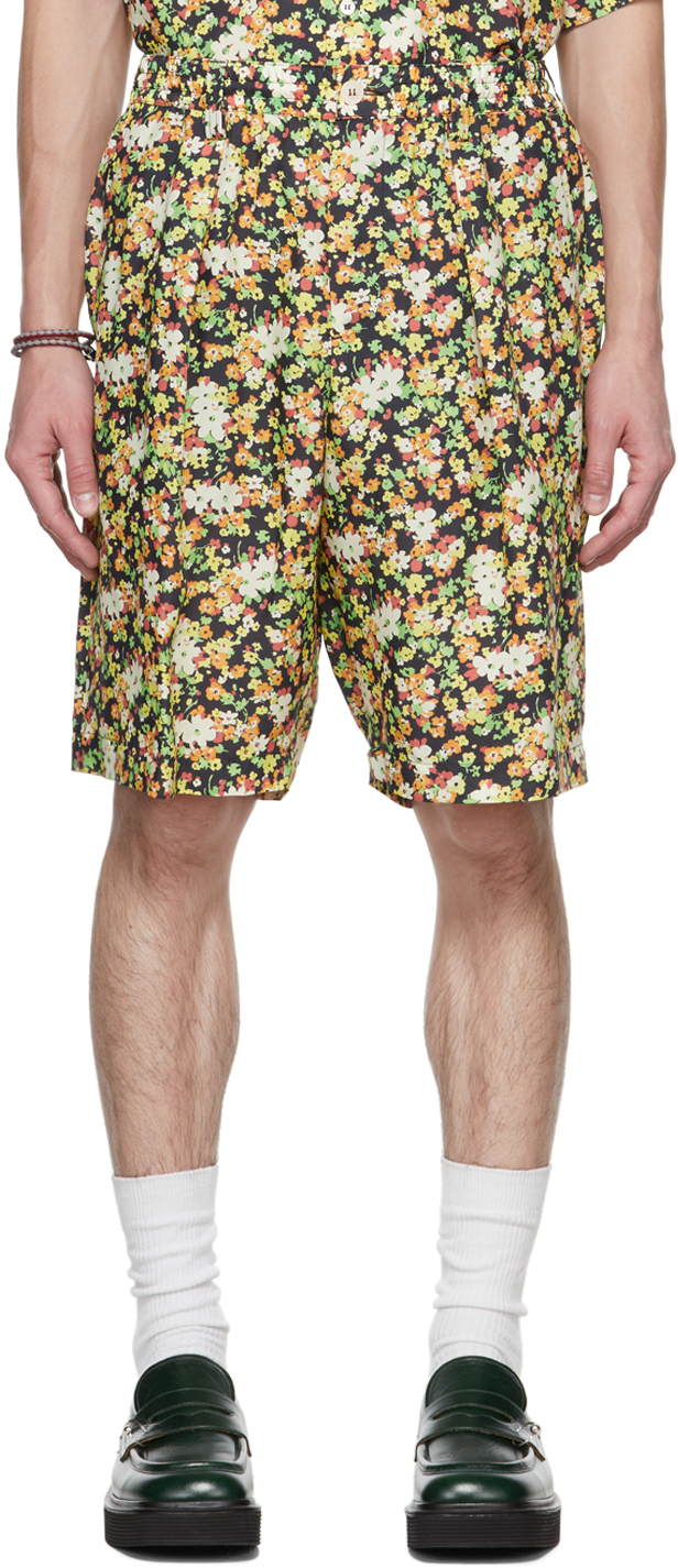 Marni Black Floral Shorts Marni