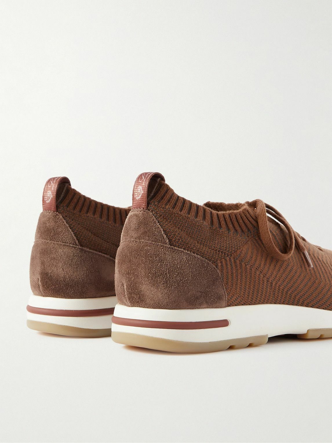 Loro Piana - 360 Flexy Walk Stretch-Knit Slip-On Sneakers - Brown Loro ...