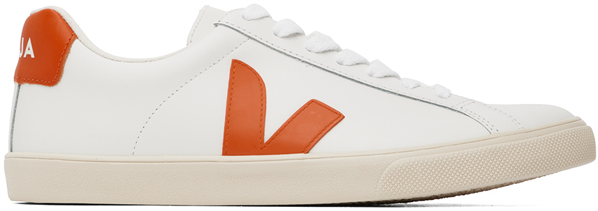 VEJA White & Orange Esplar Sneakers VEJA